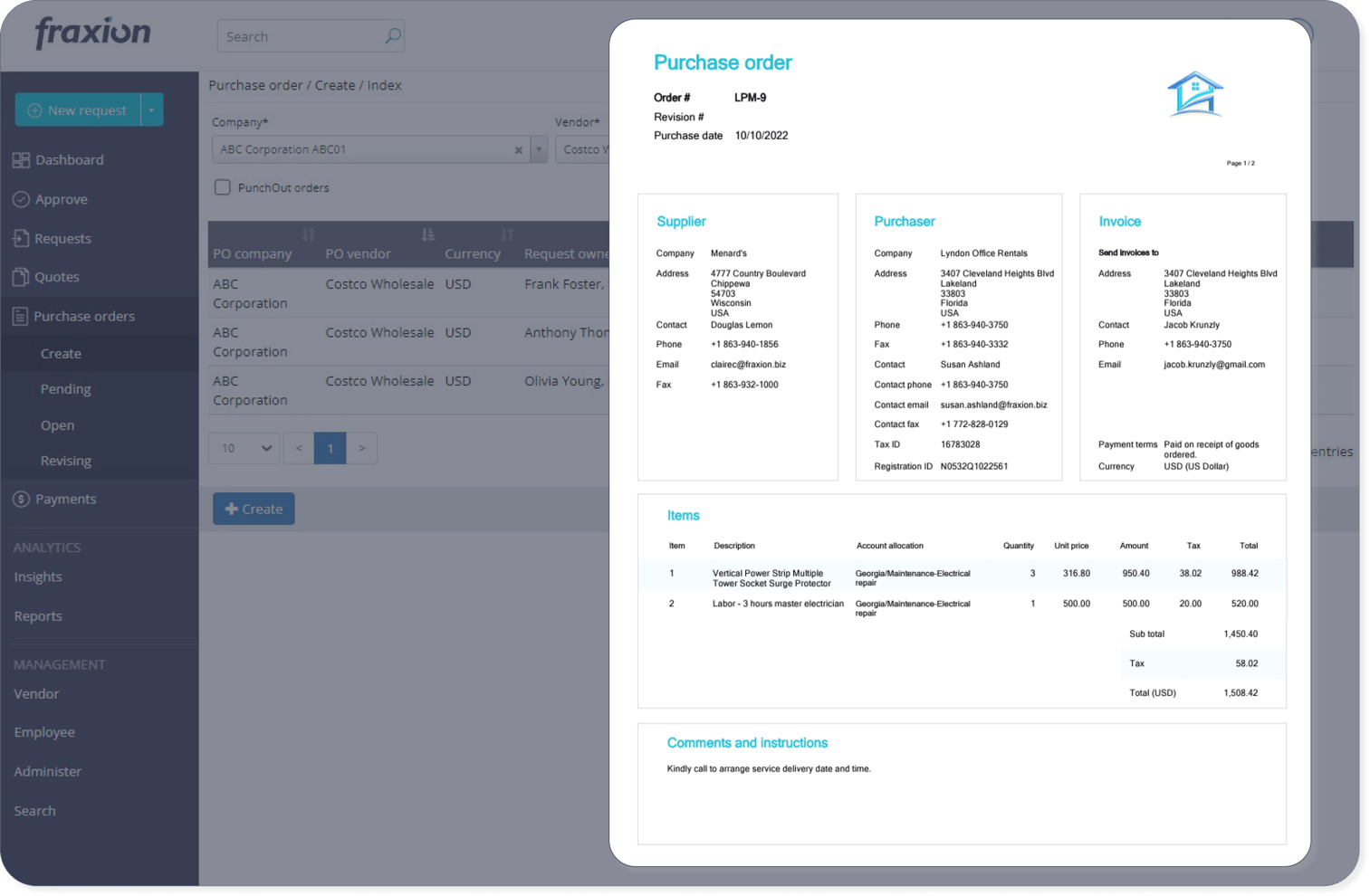Fraxion Solutions | Powerful Procurement Software