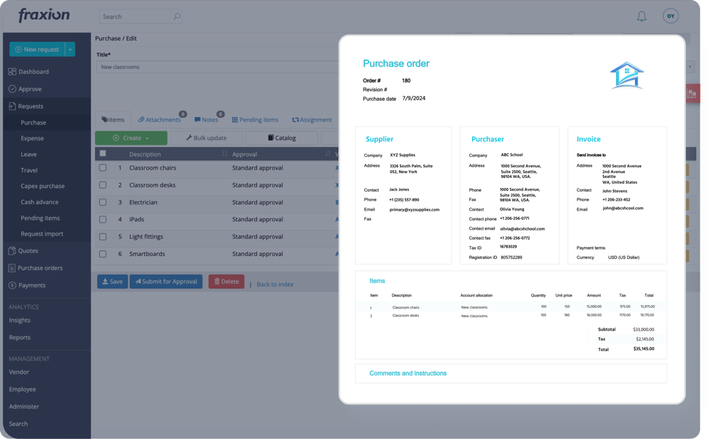 Fraxion Spend Management Software